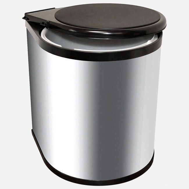 Circular Chrome Bin 15 litre UK