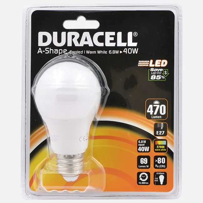 Duracell LED GLS globe 40W UK