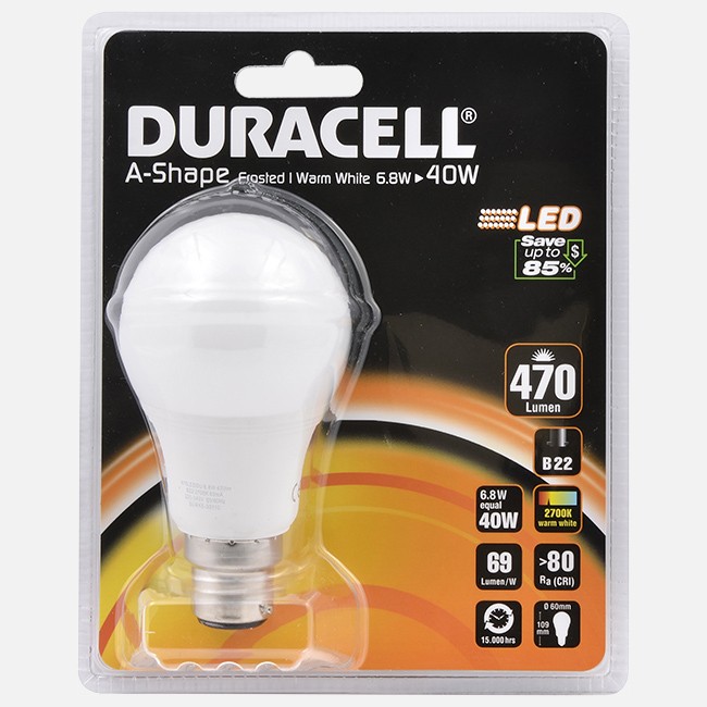 Duracell LED GLS globe 40W UK
