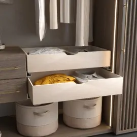 Complete wooden internal drawer for traditional pantry style UK