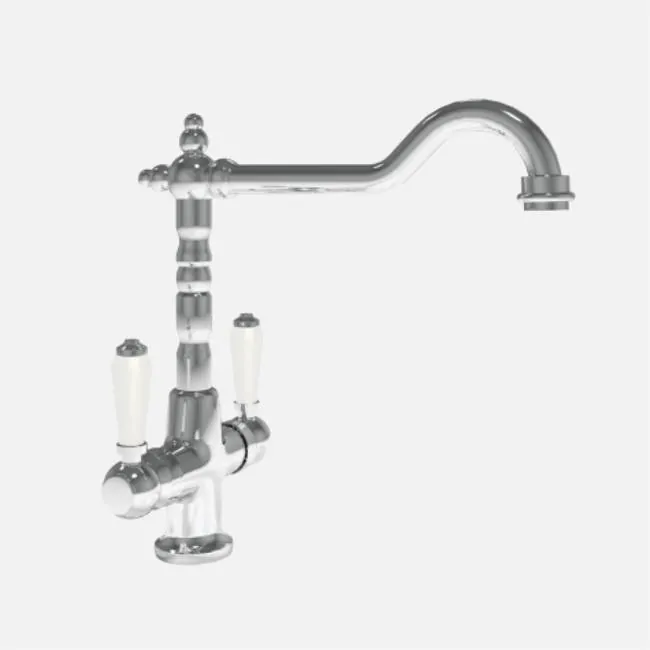 Turin Old Style Chrome Tap With Ceramic Handles | Mono Mixer Tap | IE