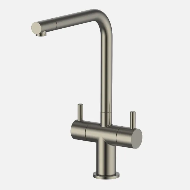 Idaho Square Brushed Mixer Tap | Square Neck Kitchen Taps | UK